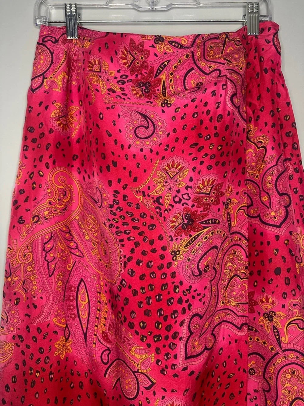 Vintage | Skirts | Vintage Silk Paisley Scarf Maxi Full Wrap Skirt Size ...
